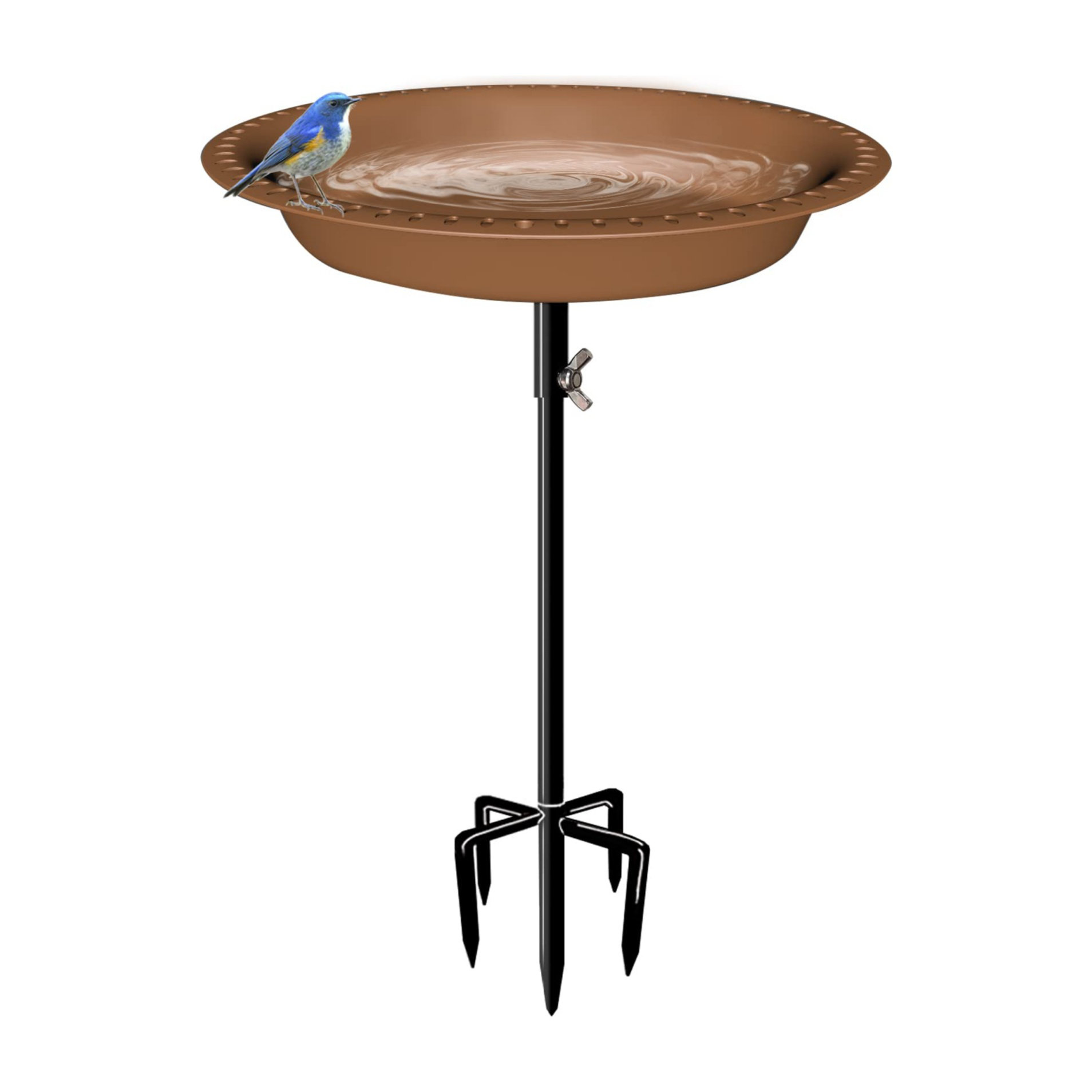 Lark Manor 29 Inch Height Detachable Bird Bath with Metal Stake Stand ...