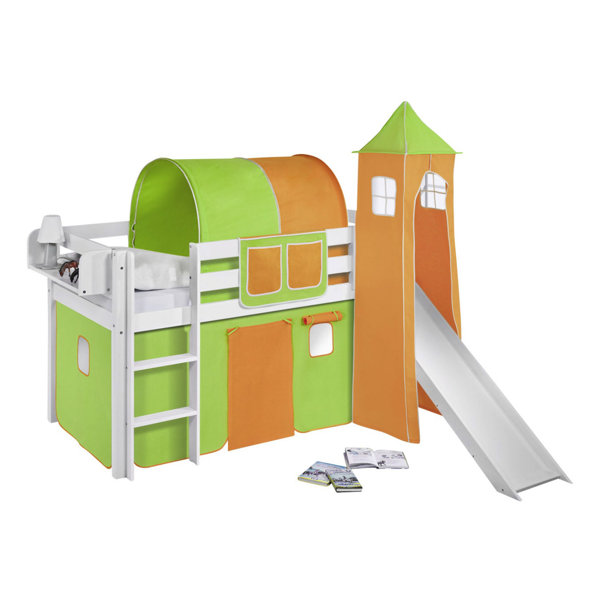 Lilokids Basic European Single Mid Sleeper Bed with Textile Set ...