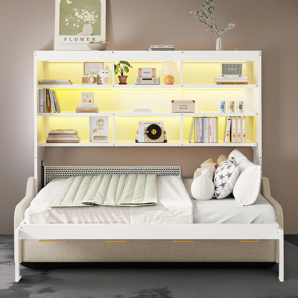 Latitude Run® Smart Queen Murphy Cabinet Bed - Space-Saving Wall Bed ...