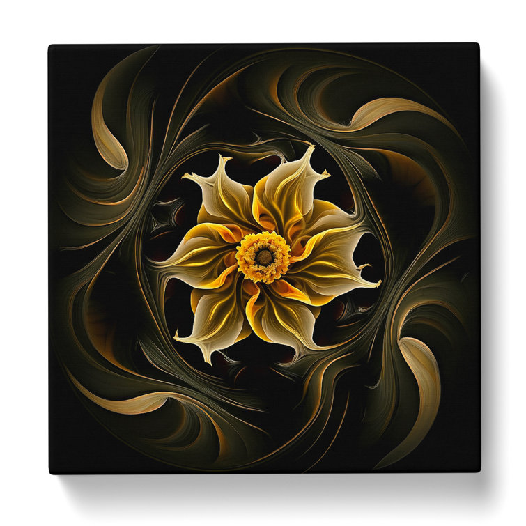 17 Stories Daffodil Abstract Art - Print | Wayfair.co.uk
