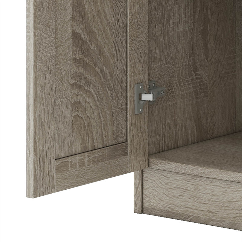 Lark Manor™ Herlaine 3-Door Shutter Wardrobe With Shelves | Wayfair