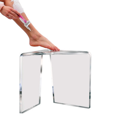 Orren Ellis 23'' Clear Acrylic Corner Shower Bench & Reviews | Wayfair