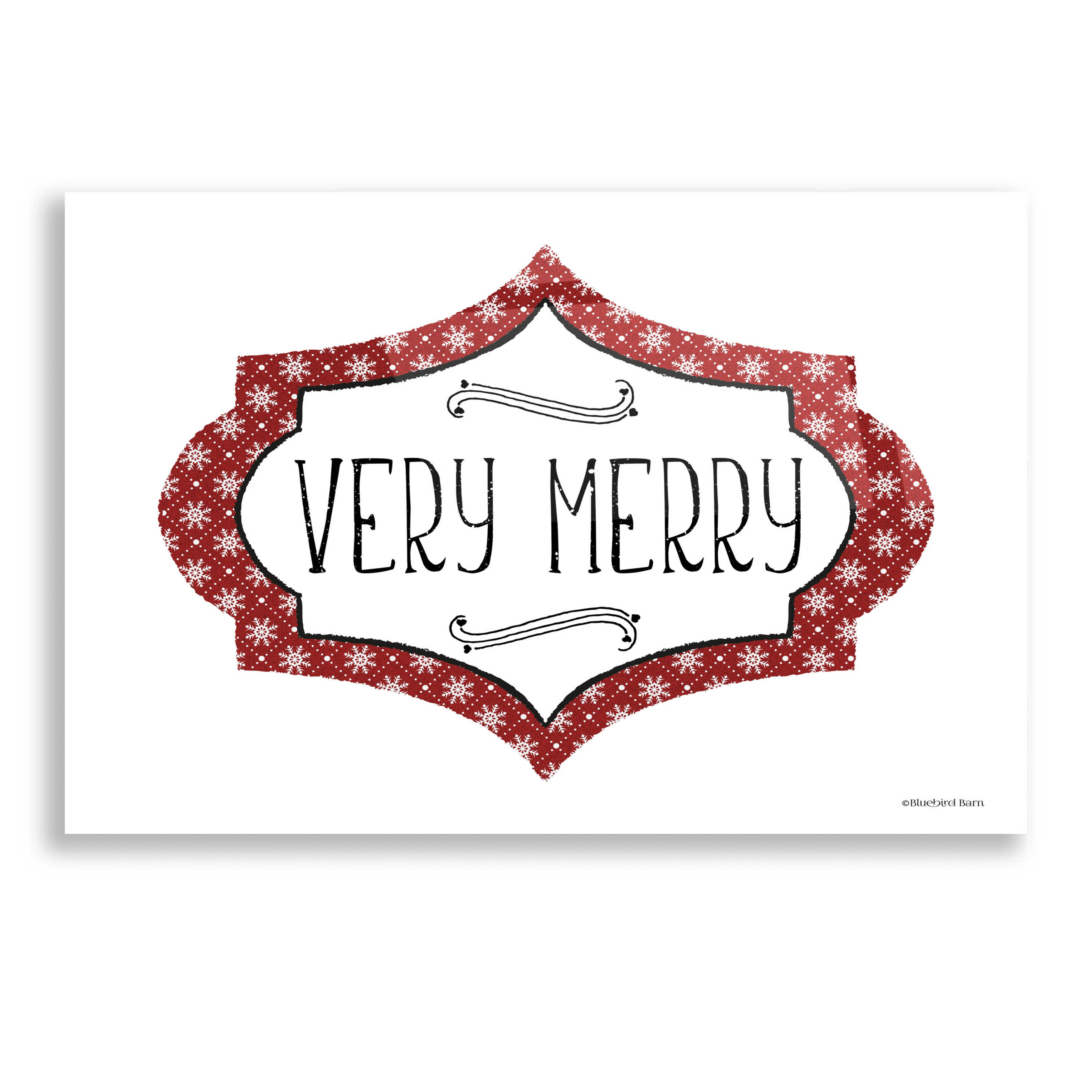 The Holiday Aisle® ''Very Merry'' By Bluebird Barn, Acrylic Glass Wall ...
