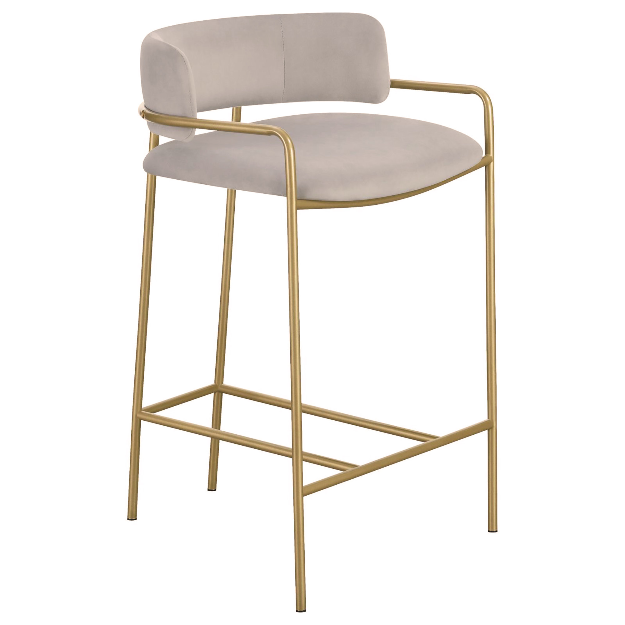 Latitude Run® Grey and Gold Low Back Stool - Wayfair Canada