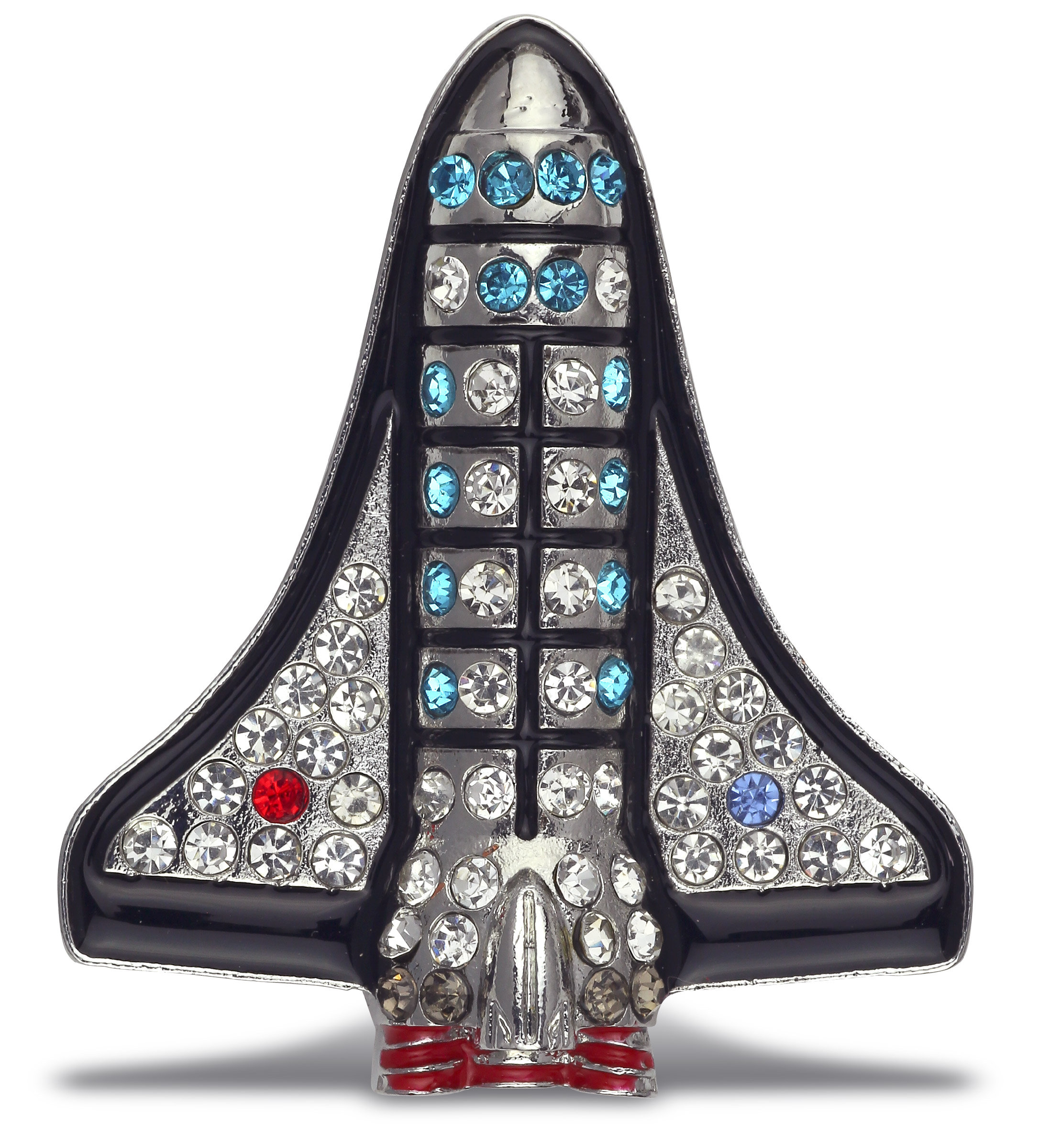 Williston Forge Space Shuttle Sparkling Refrigerator Magnet - Silver ...