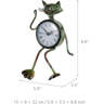 Trinx Small Cat Desk Clock Handmade Vintage Metal Cat Figurine ...