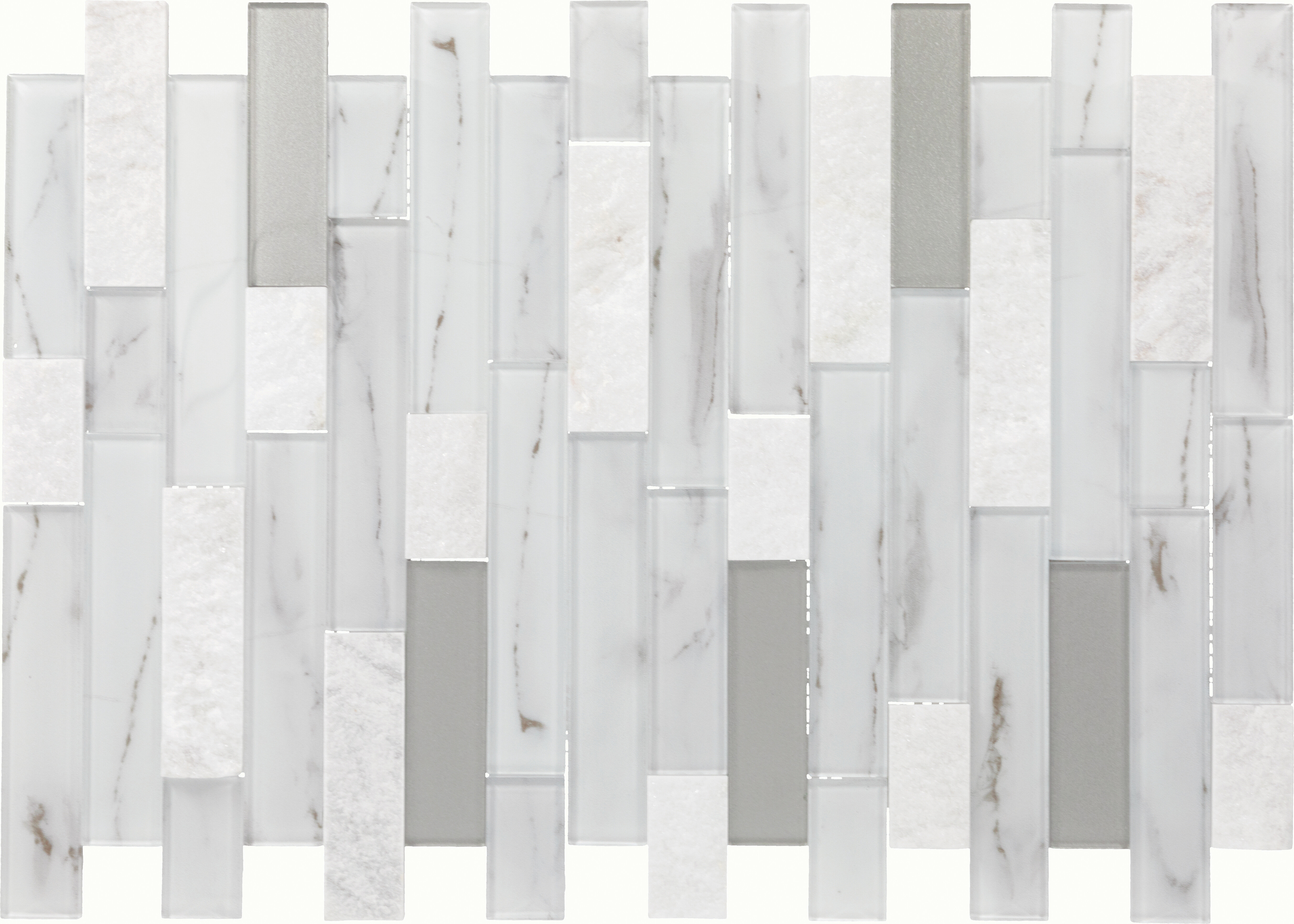 Daltile Perfit Mosaix Natural Stone Split Face Random Linear Mosaic in ...