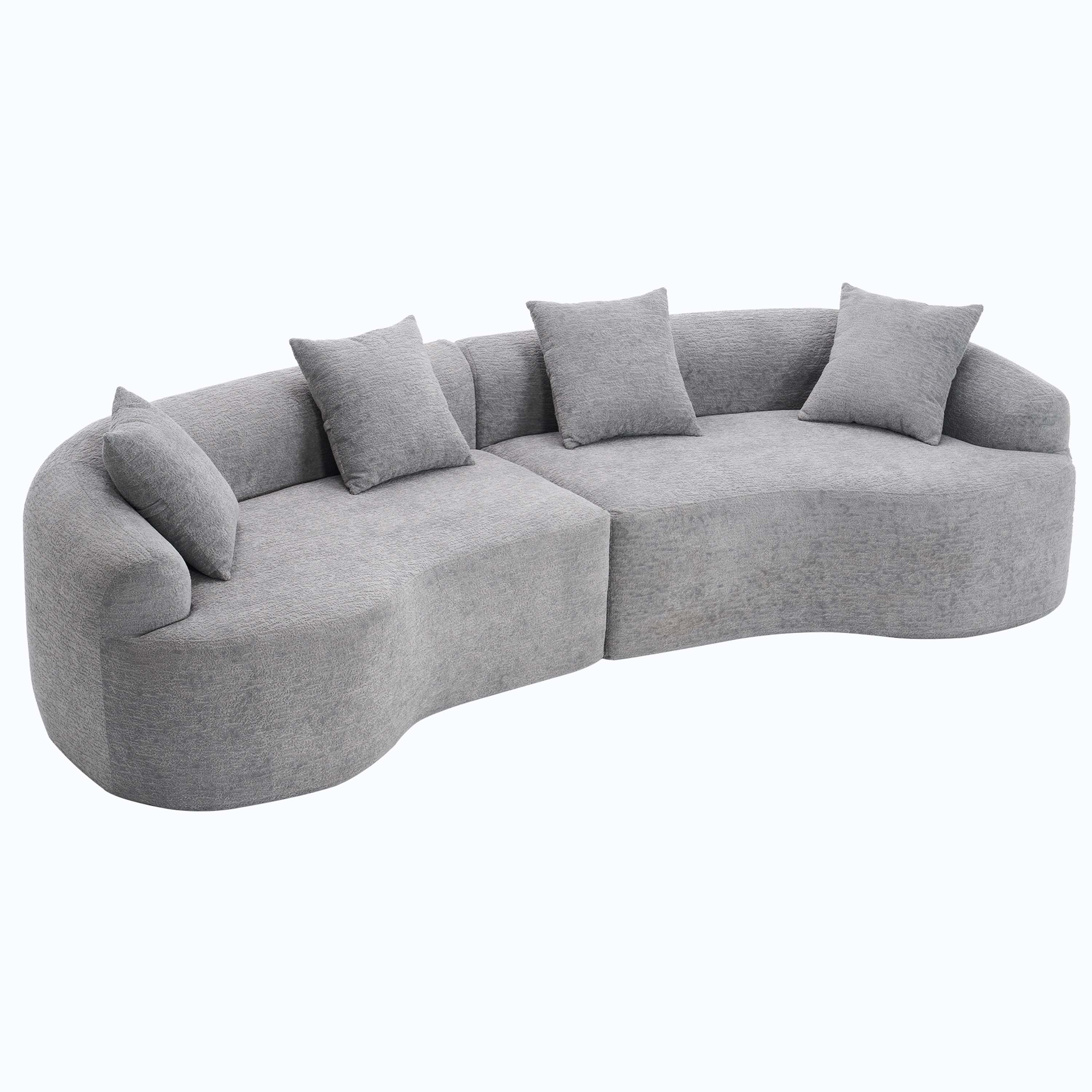 Latitude Run® 4 Seater Sofa with Chenille fabric, 30D ,60 Hardness full ...