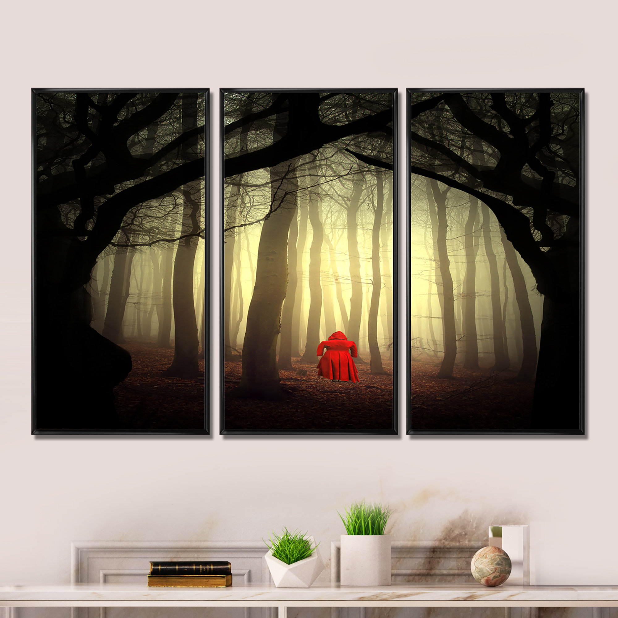 Winston Porter Woman In The Enchanted Forest - People Framed Canvas ...
