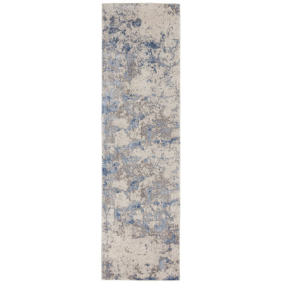 Mercer41 Madeline Blue/Ivory/Gray Rug & Reviews | Wayfair