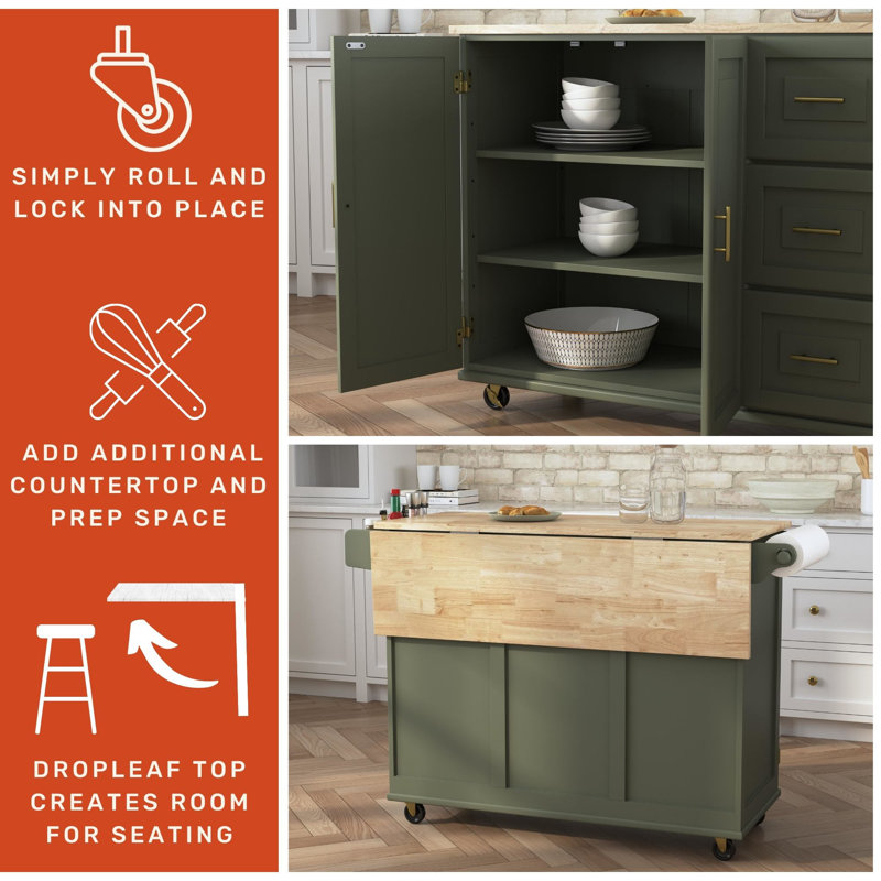 Lark Manor Arlonda Kitchen Cart & Reviews | Wayfair