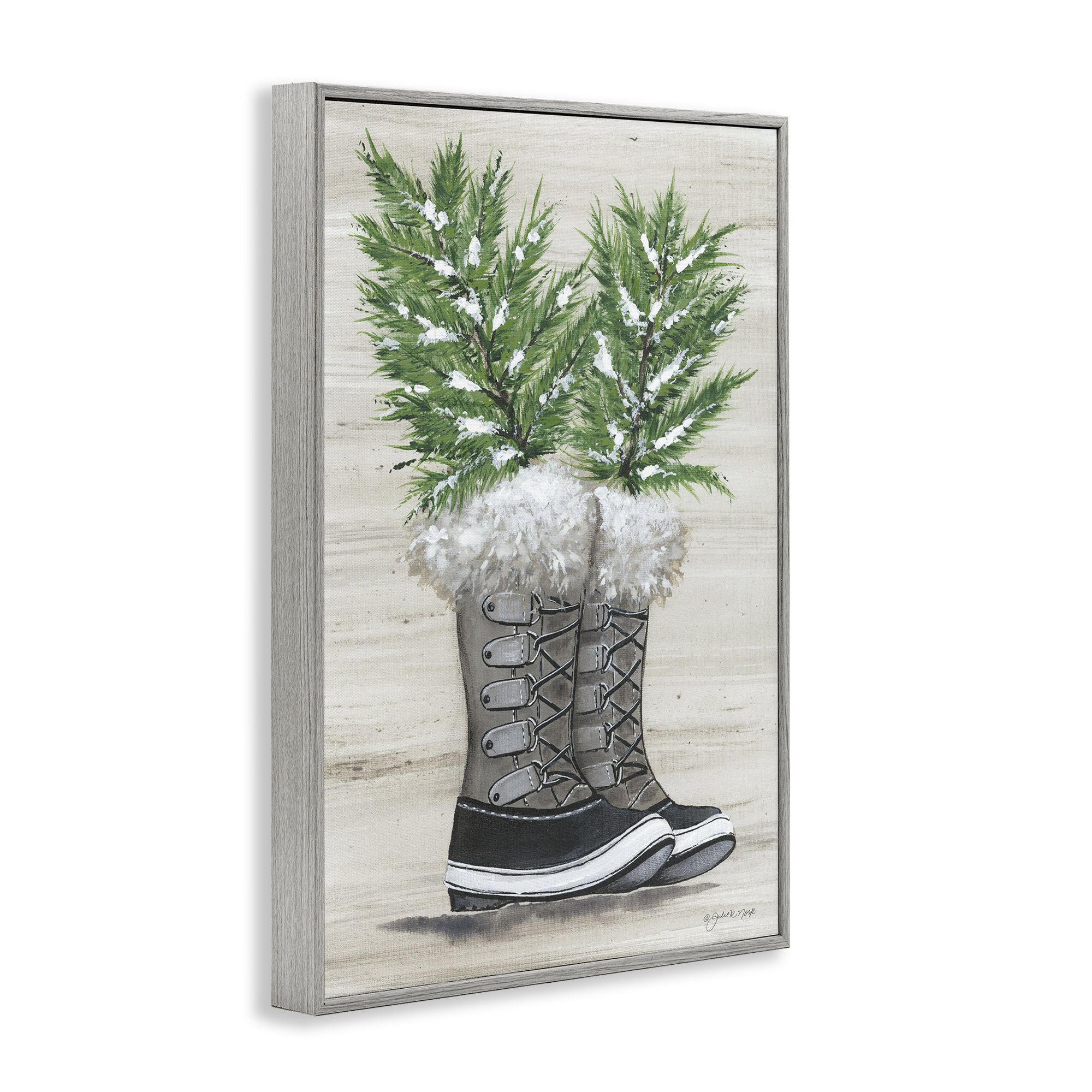 Ophelia & Co. Winter Sprigs in Boots Framed Giclee Art by Julie Norkus ...