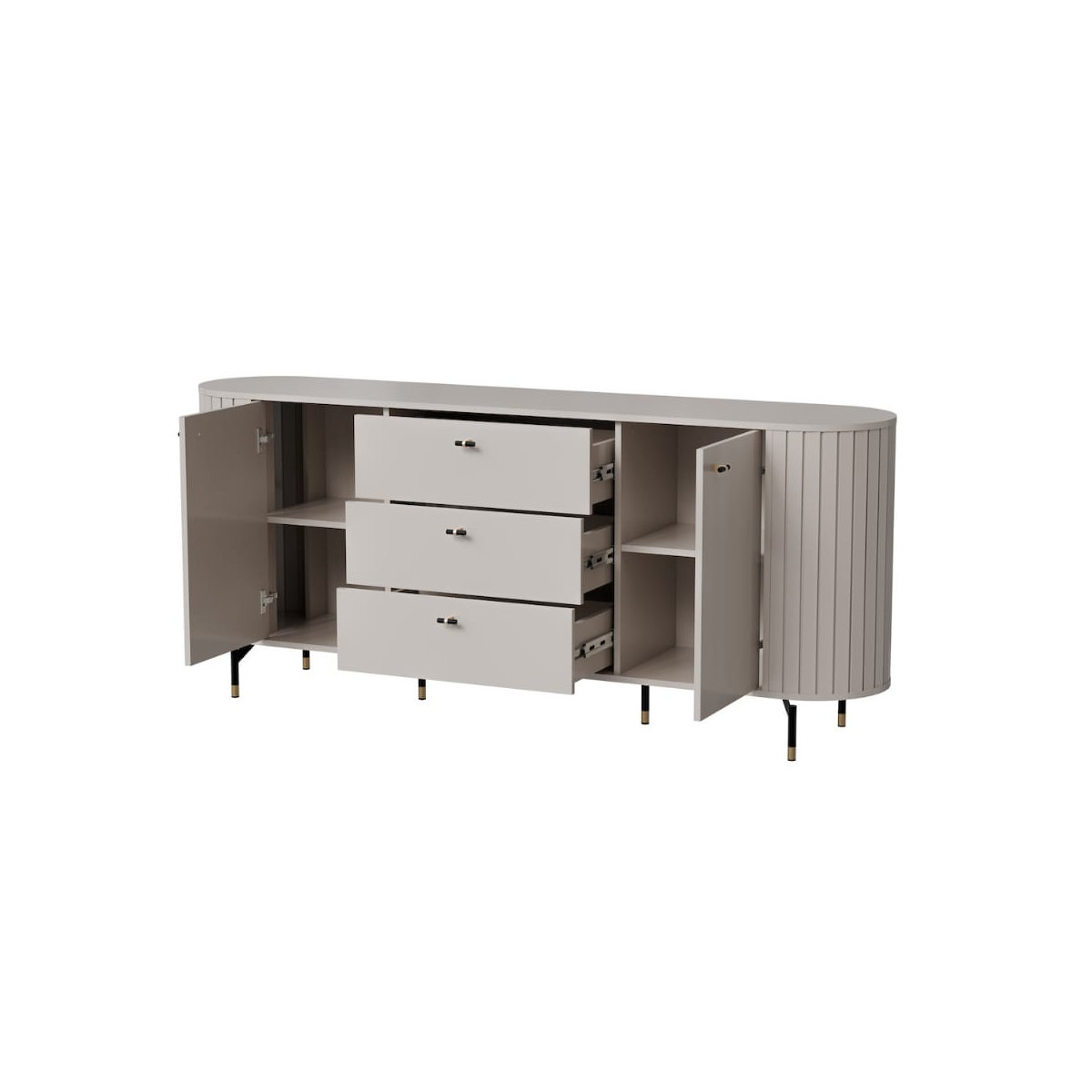 Brayden Studio Modern Zante 4 Sideboard Cabinet 190cm - Sleek Storage ...