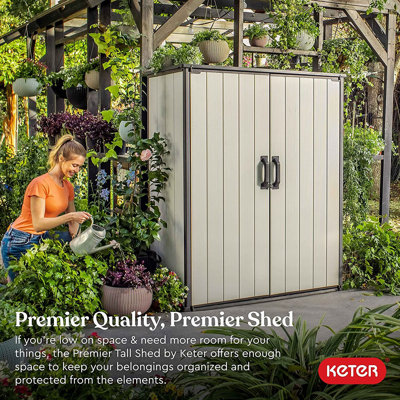 Keter Premier Tall Resin Outdoor Storage Shed