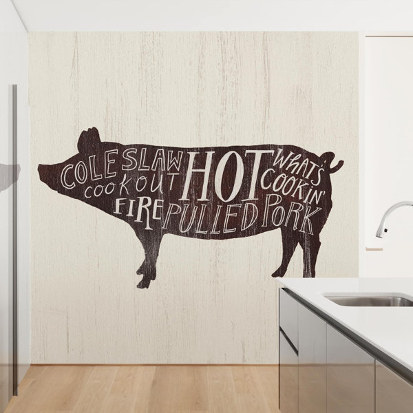 East Urban Home Farmyard Barbecue - Pork 2.88m x 2.88m Embossed Matt ...