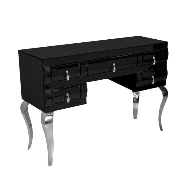 Rosalind Wheeler Zellig 120cm Glass Top Console Table | Wayfair.co.uk