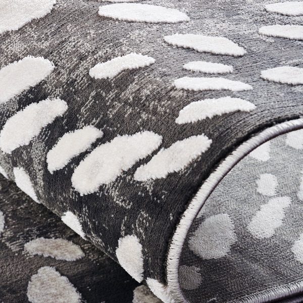 N Natori Animal Print Gray Area Rug & Reviews | Wayfair