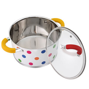 HAUS ROLAND Polka Dot Stainless Steel Soup Pot | Wayfair