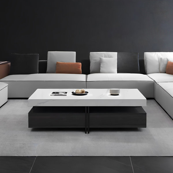 EXCEEB Italian Minimalist Coffee Table Light Luxury Coffee Table | Wayfair