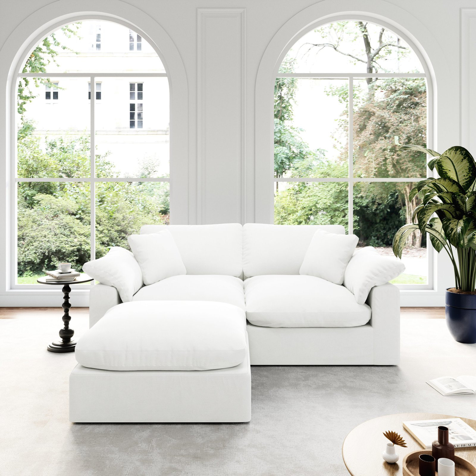Latitude Run® Upholstered Cloud Modular Sectional Sofa, Modern Comfy ...