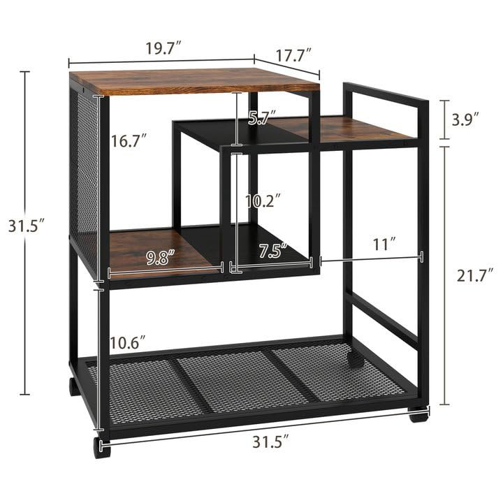 hongzhi Mobile Printer Stand With Wheels,Computer Host Cart,PC Tower ...