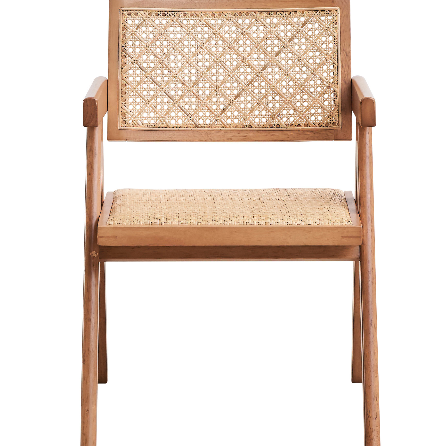 Corrigan Studio® 2 Natural Arm Chairs - Strong Wood Leg Support ...