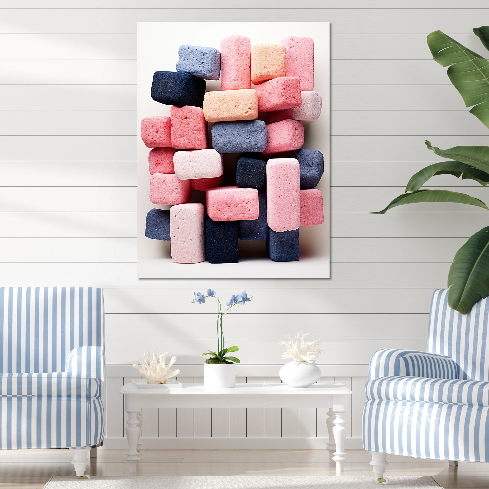 Winston Porter Cubist Marine Exploration Of Coral Stick - Coral Wall ...