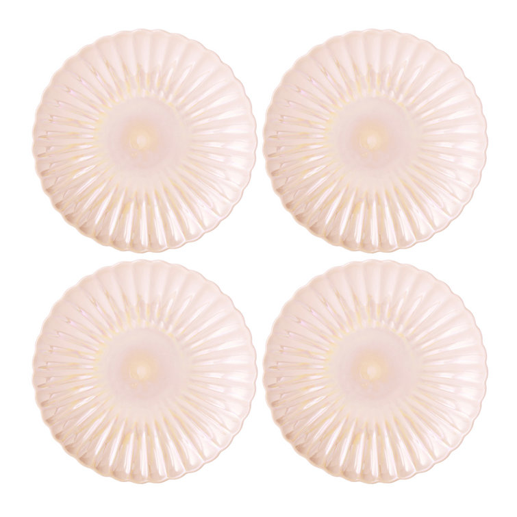 Godinger Silver Art Co Scalloped Blush Luster Salad Plate, Set Of 4 ...