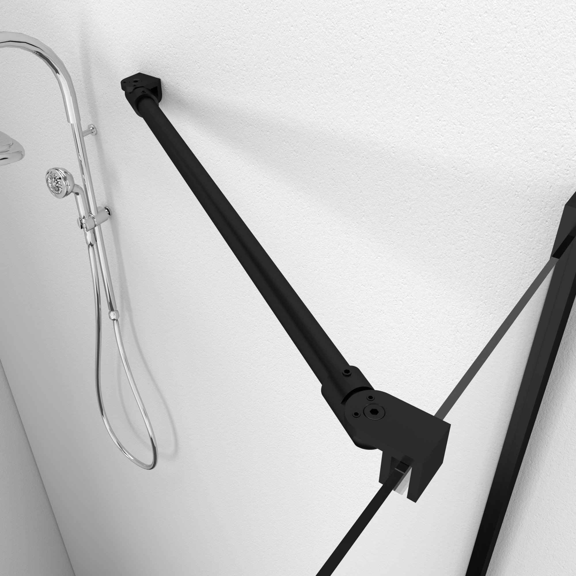 Red Barrel Studio 19 Inches 500Mm Stainless Steel Wall To Glass Support ...