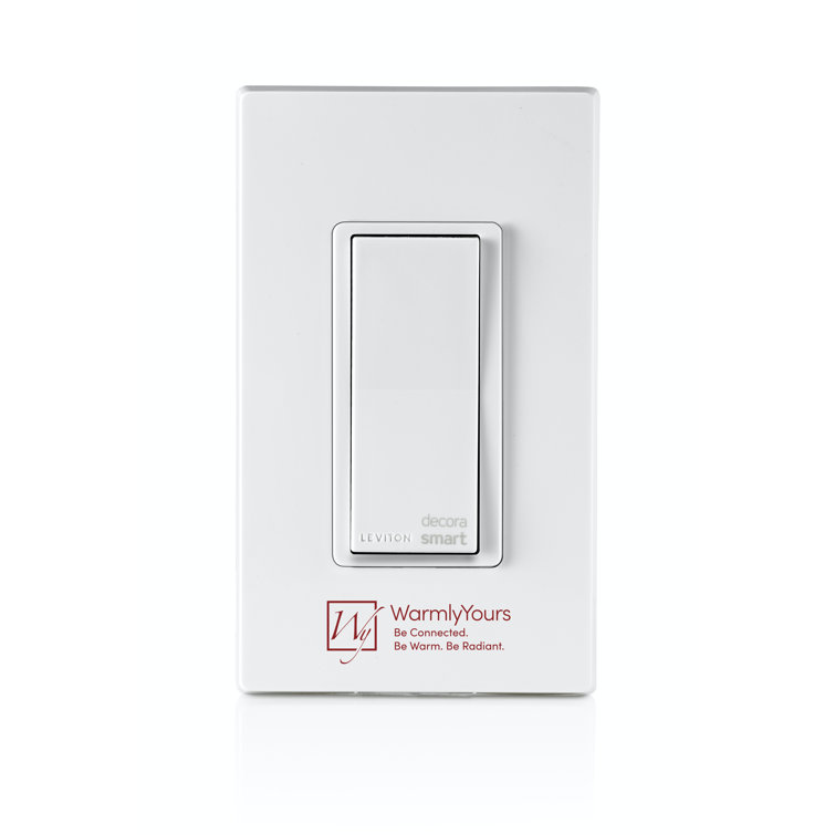 WarmlyYours Hardwired WiFi Switch, White with White Wallplate - Wayfair ...