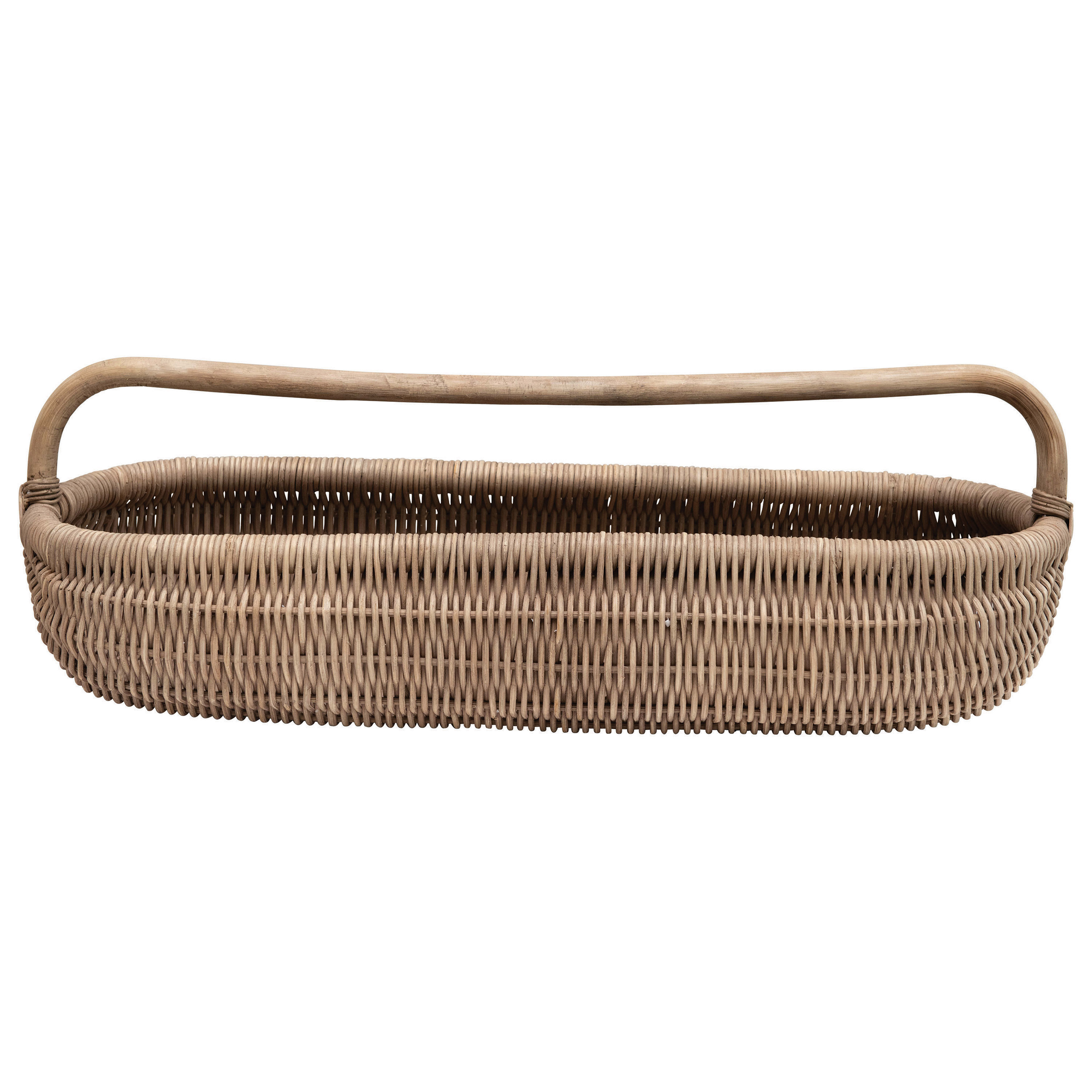 Birch Lane™ Amorina Hand-Woven Rattan Basket with Handle & Reviews ...