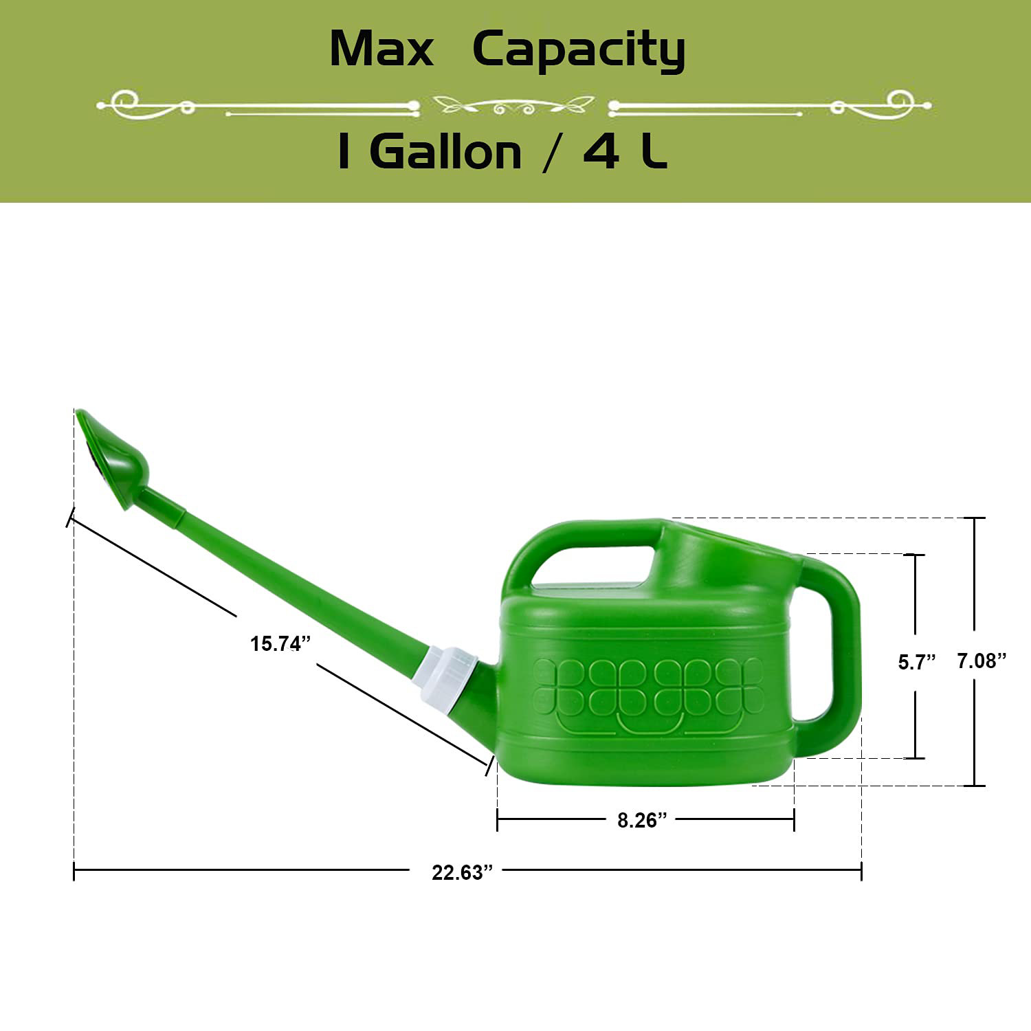 TUHOME FURNITURE LLC Plastic Watering Can With Long Spout And Removable ...