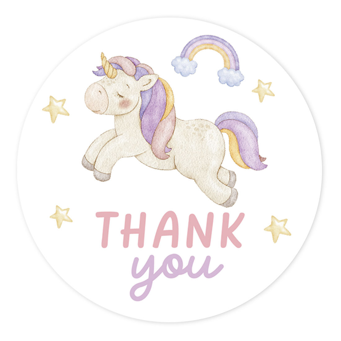 Koyal Wholesale Kids Party Favour Thank You Stickers, 80-Pack 2-Inch ...