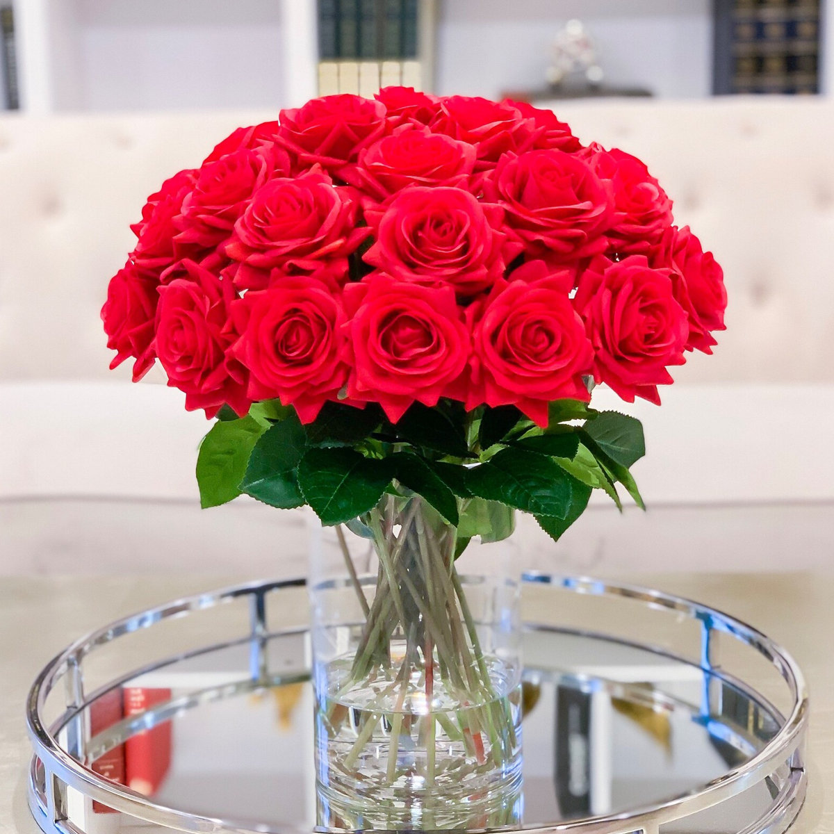 Flovery Red Real Touch Rose Centerpiece & Reviews | Perigold