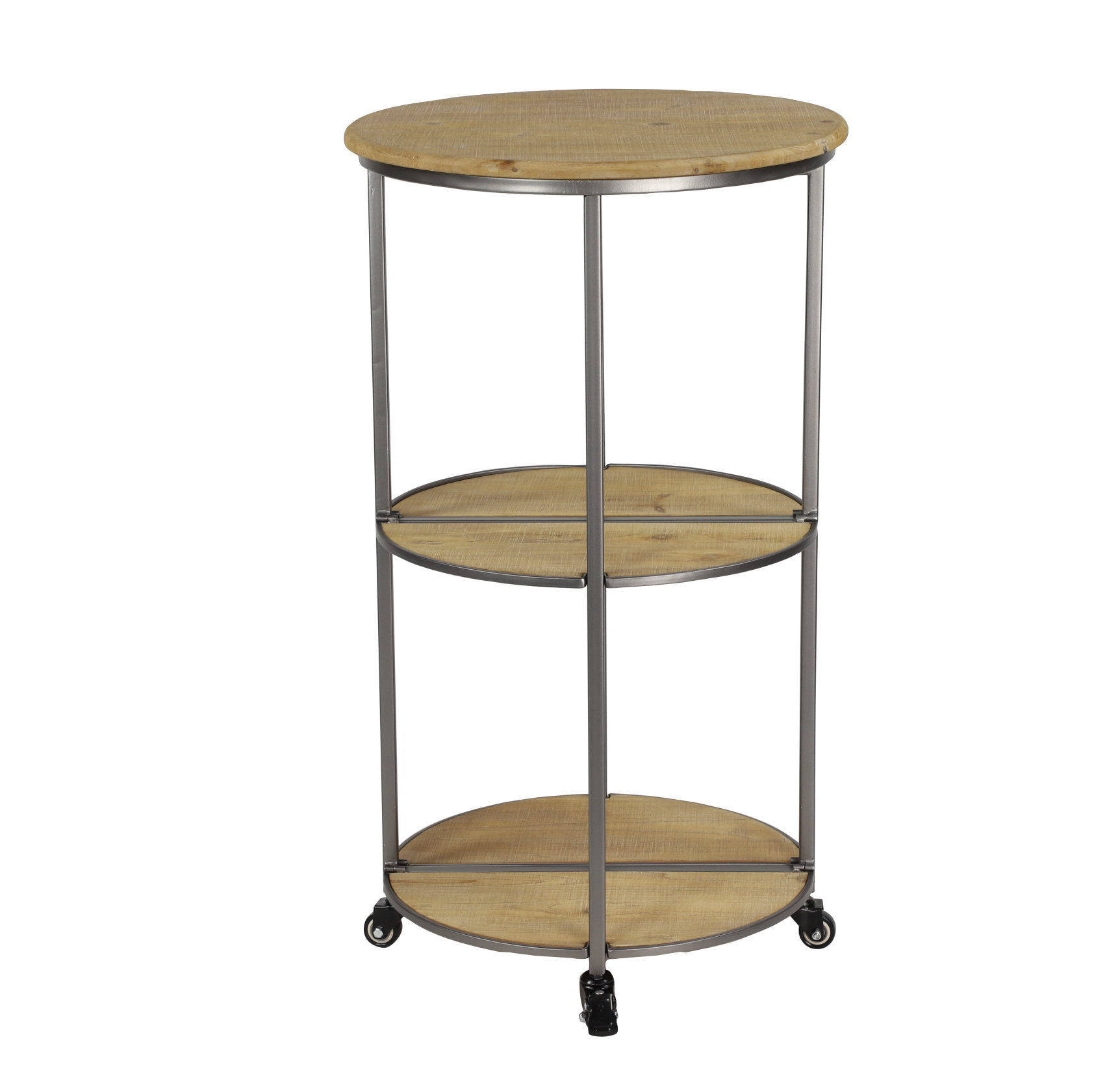 Williston Forge Ramos Round Collapsible Rolling Bar Cart | Wayfair