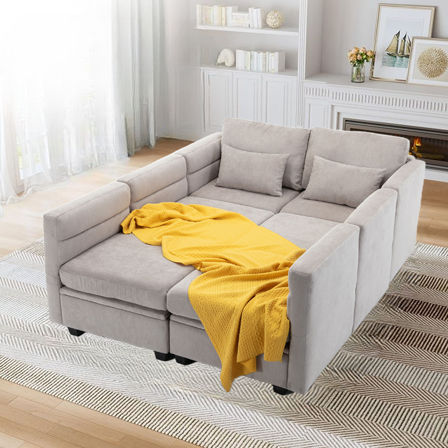 Latitude Run® Dilem 6 - Piece Free Form Modular Sofa Sectional | Wayfair