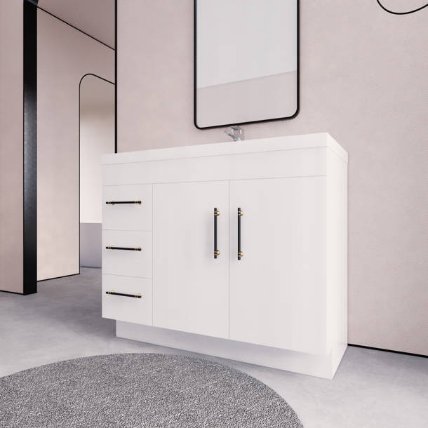 Mercer41 42'' Single Bathroom Vanity with Acrylic Top | Wayfair