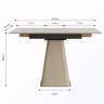 Wrought Studio™ Retractable Rock Slab Folding Dining Table | Wayfair