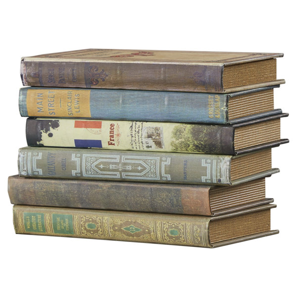 Three Posts™ 6 Piece Wood Book Box Set & Reviews | Wayfair