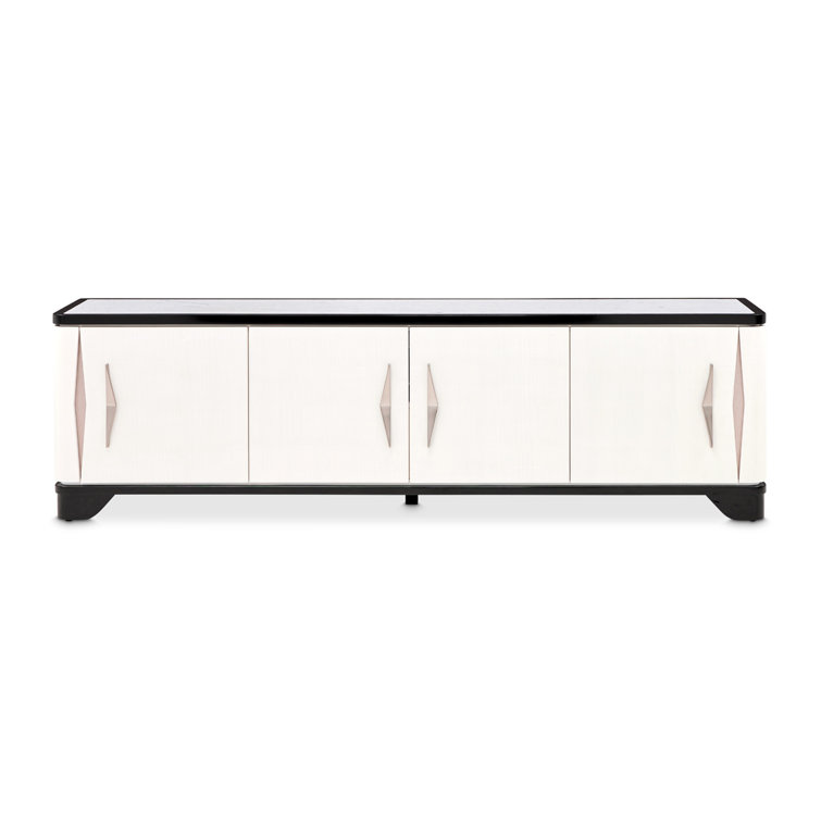 Michael Amini Tuxedo Media Cabinet - Piano Keyboard | Wayfair