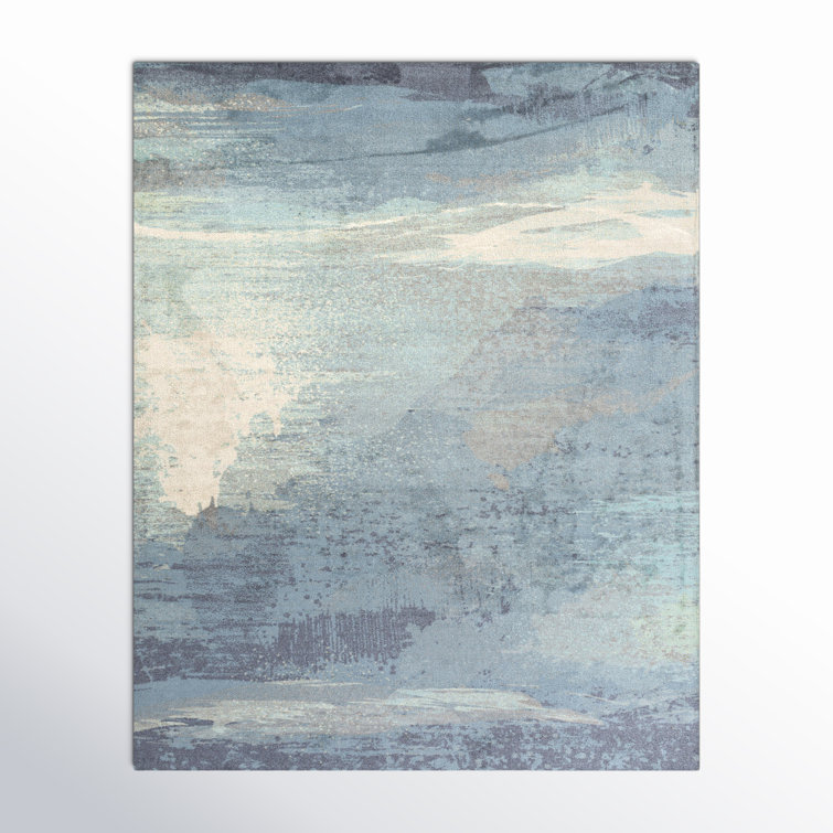 Zeta Abstract Blue/Denim/Gray/Light Beige Area Rug & Reviews | AllModern