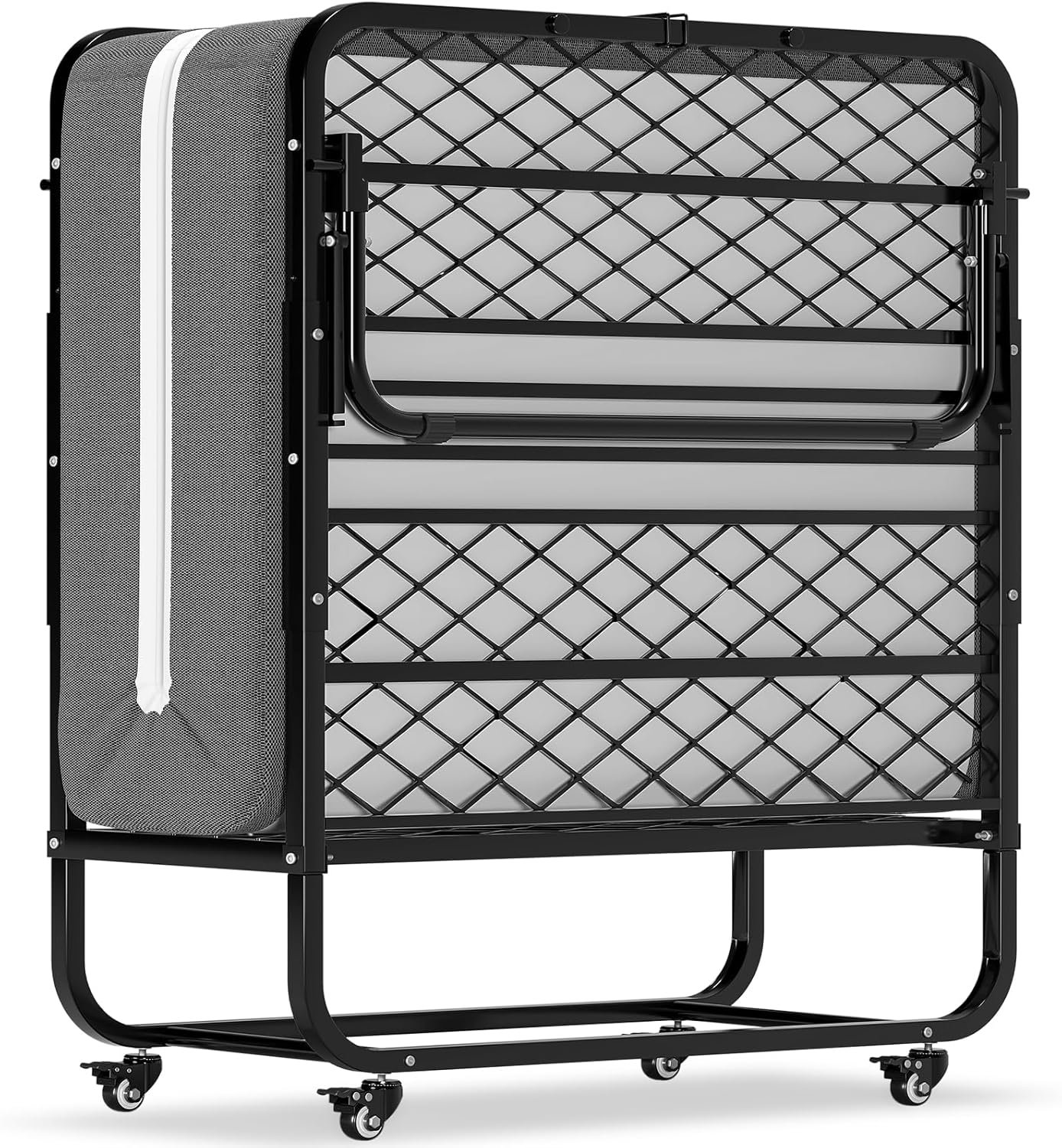 Alwyn Home Folding Bed With Mattress 75 X 38 Twin Size Bed Frame ...