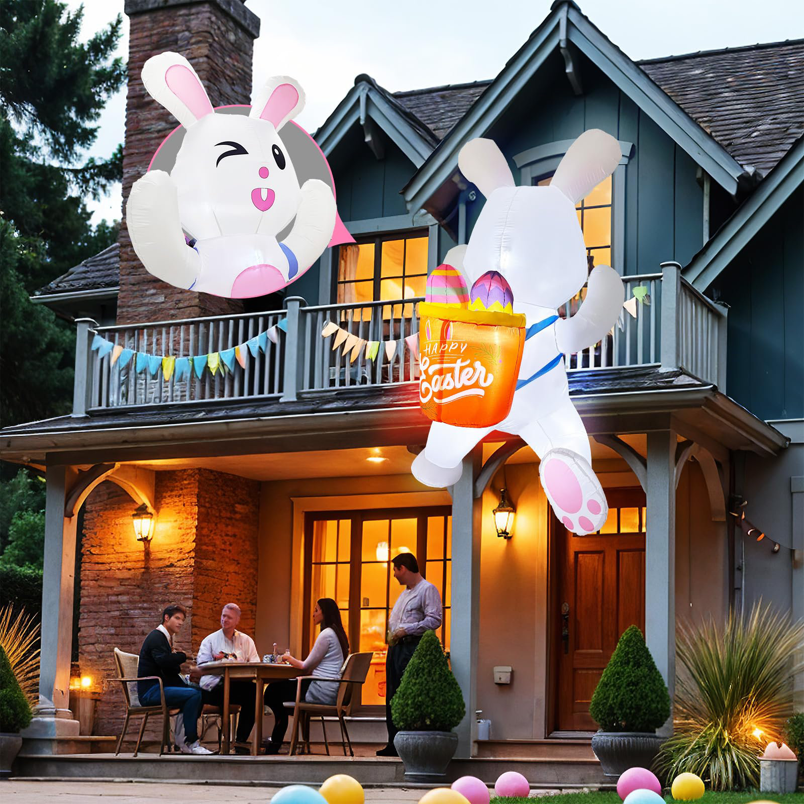 The Holiday Aisle® 8 FT Easter Inflatables Outdoor Decorations ...