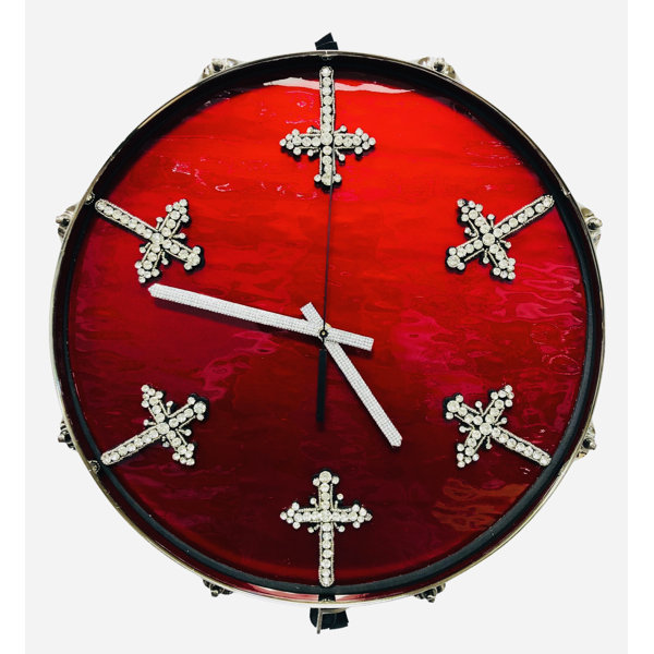Rocking The Clock Rhinestone Cross Wall Clock | Wayfair