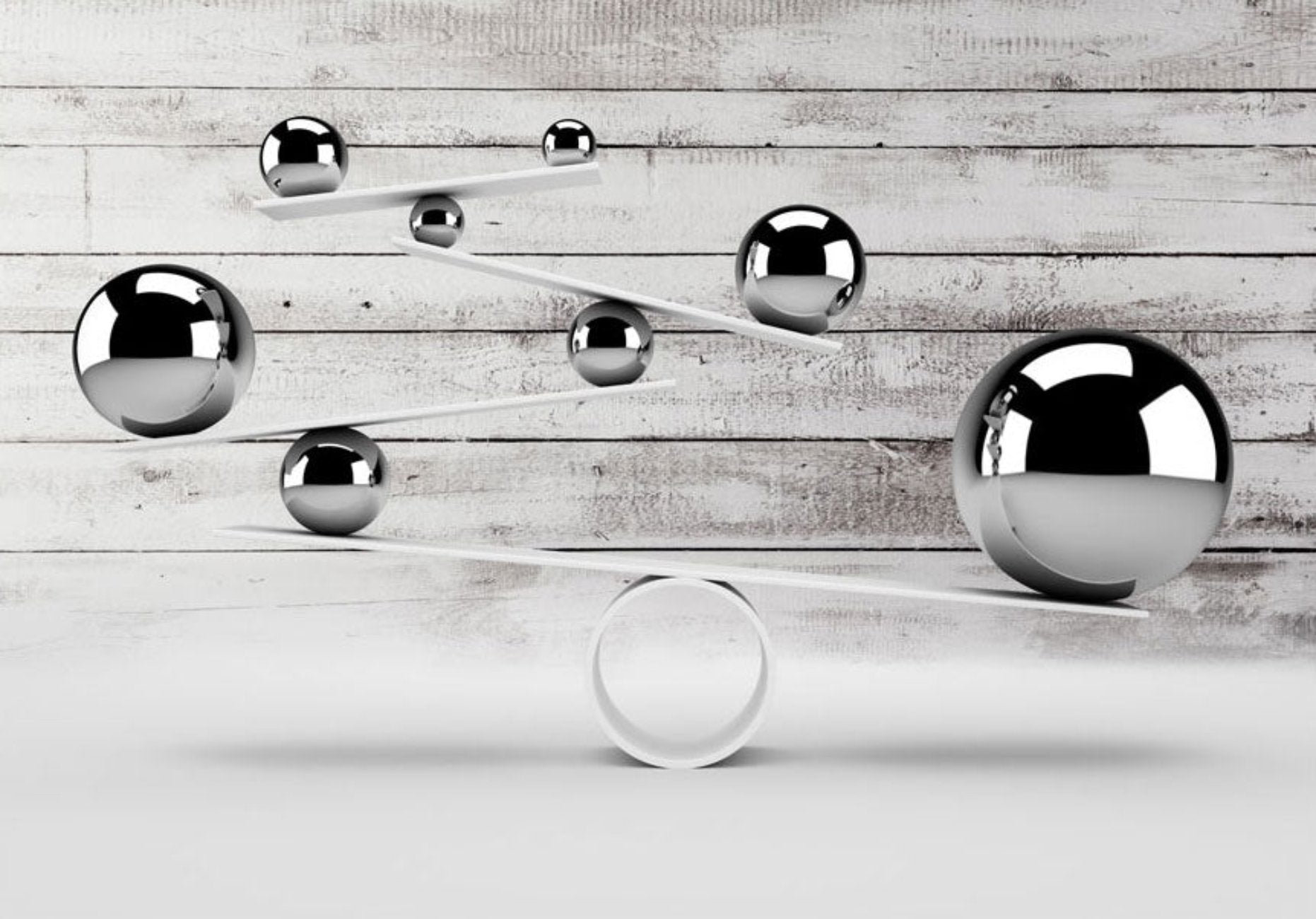 Hokku Designs Peel & Stick 3D Illusion Wall Mural - Balance | Wayfair