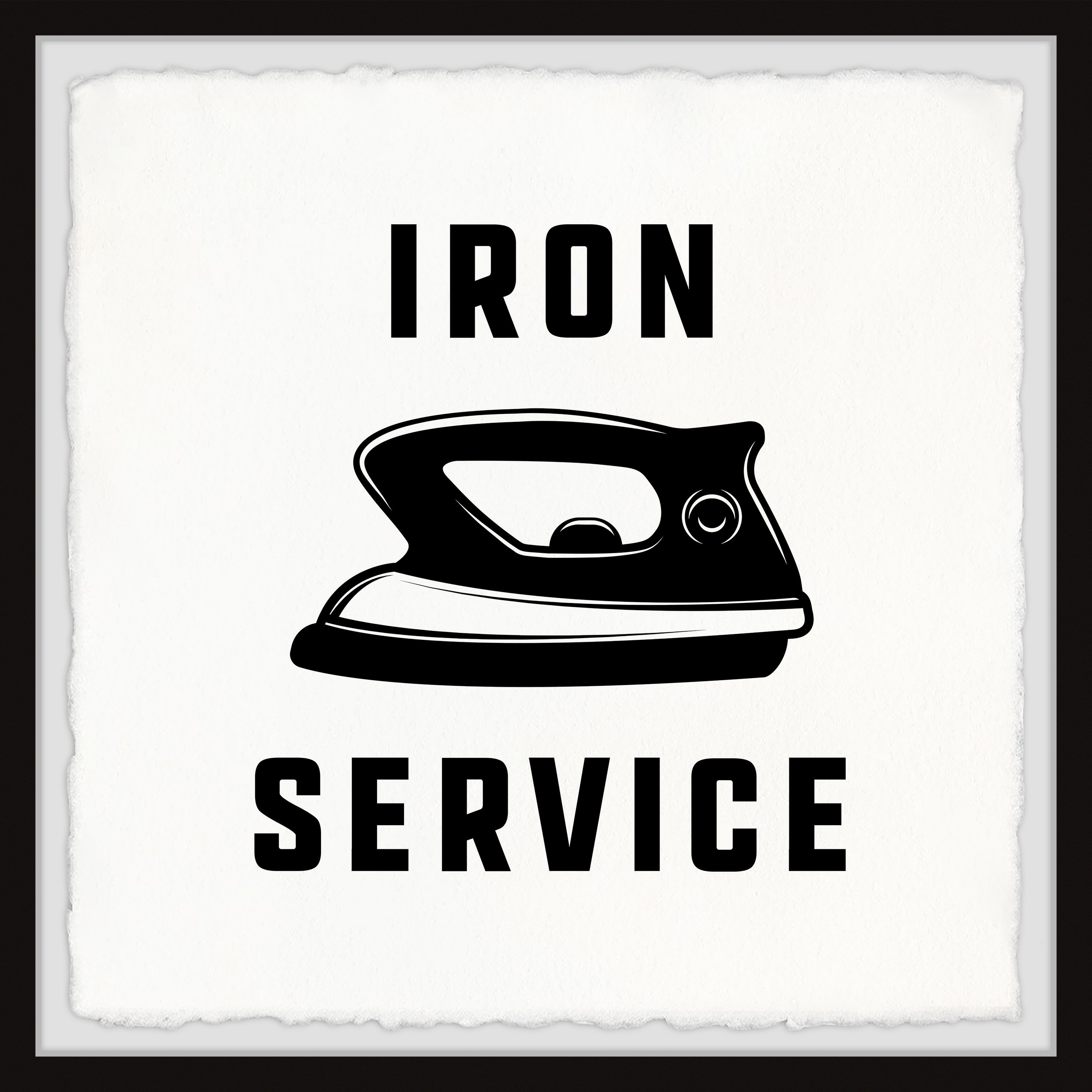 Happy Larry "Iron Service" 1-Piece Picture Frame Square Graphic Art ...