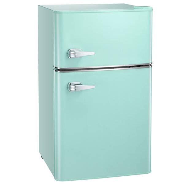 R.W.FLAME Double Door 3.2 Cu. Ft. Compact Refrigerator Mini Fridge with ...