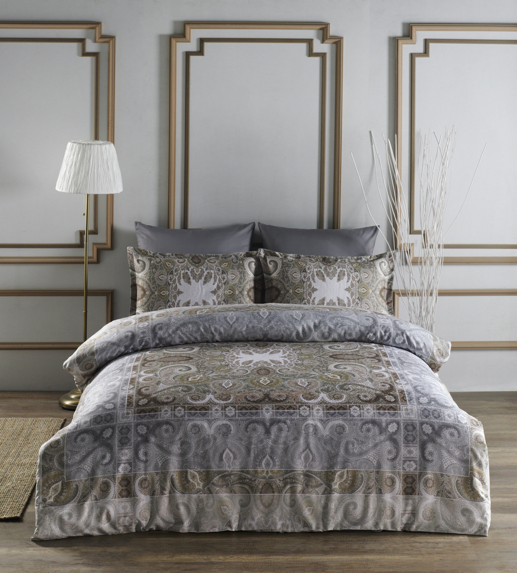 Asir Group INC Henn Gray/Brown 100% Cotton 6 Piece Duvet Cover Set | Wayfair