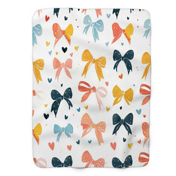 MentionedYou Hue Ribbon - 1 Piece Premium Sherpa Blanket | Wayfair