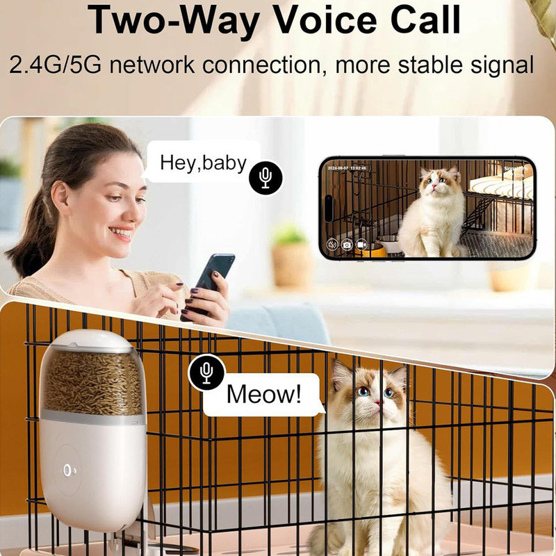 AMIZOY Hanging Automatic Rabbit Feeder with 1080P HD Camera,APP Control ...